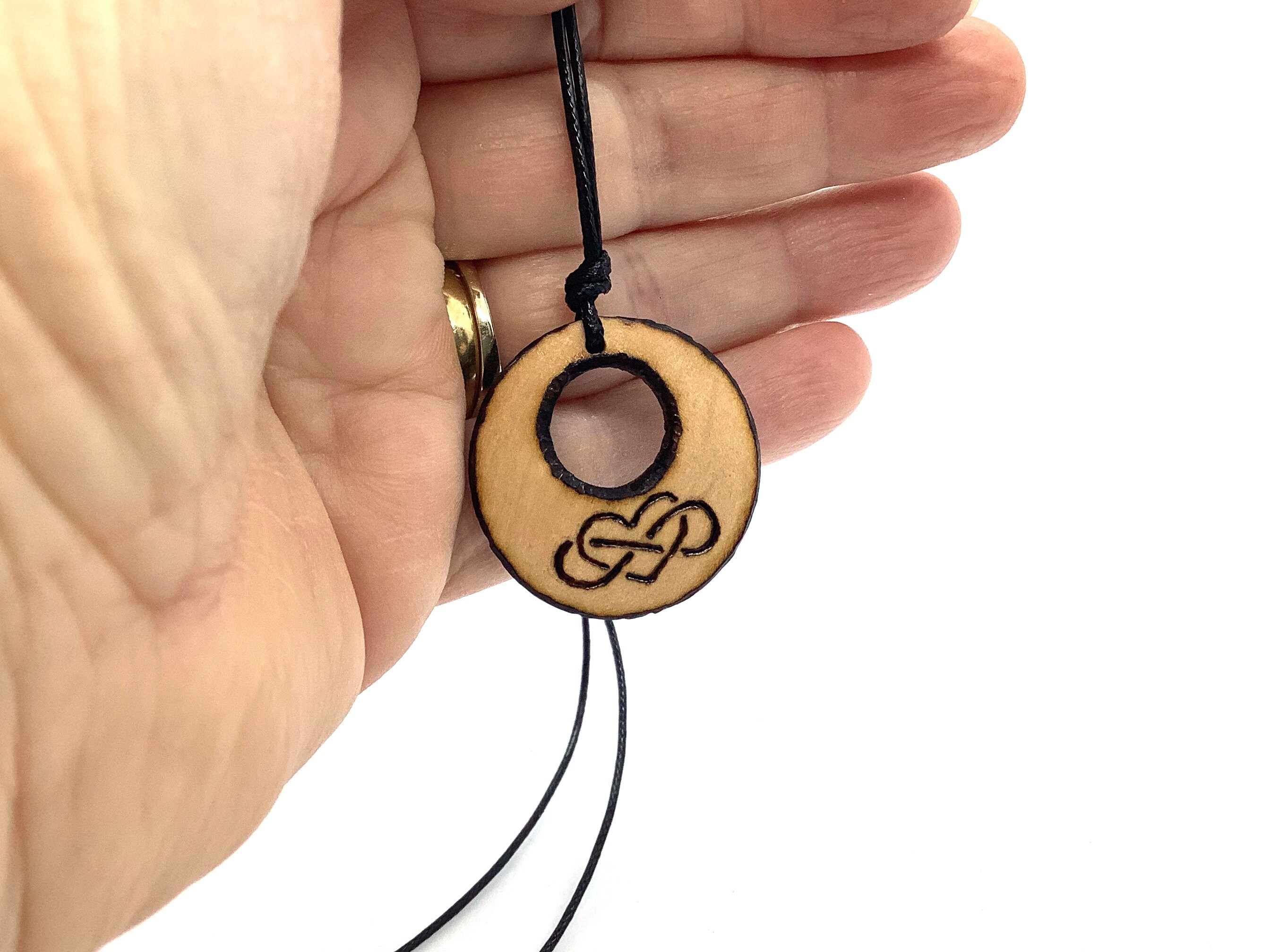 Polyamory Necklace , Infinite Love Necklace, Non-binary Symbol, Wood ...