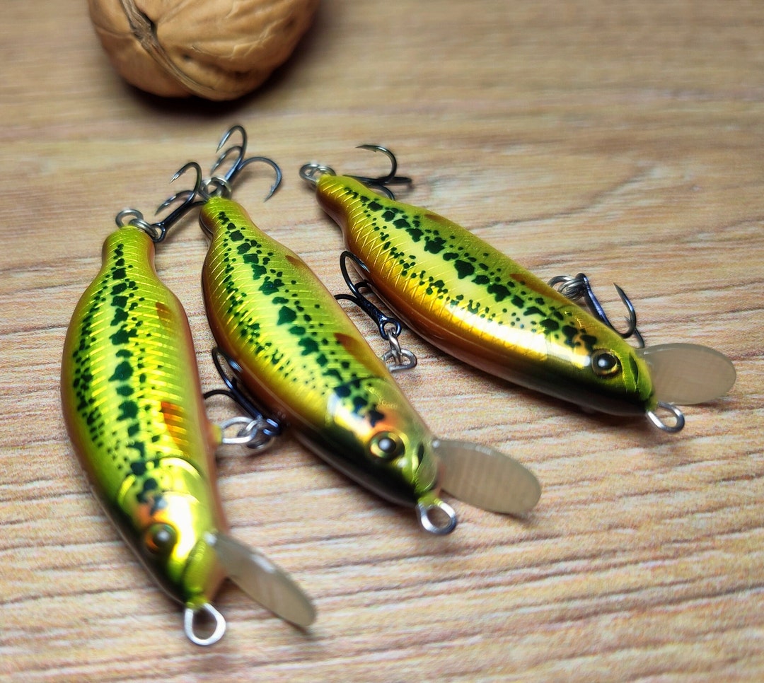 Veles Handcrafted Lures 45mm-3,3gr Sinking. Trout Fishing Lure. Finnese Lure.made From Balsa ...