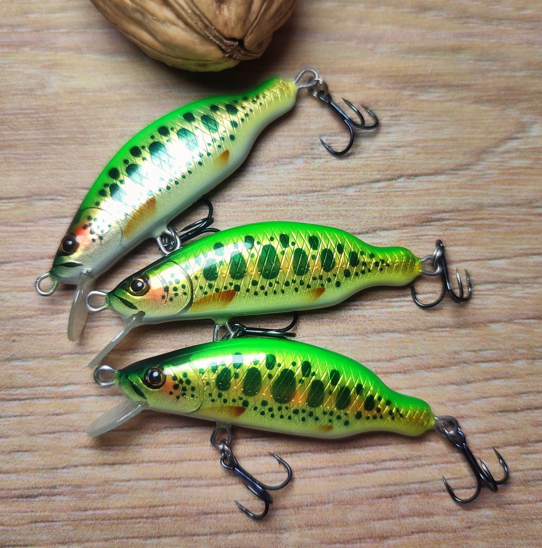 Veles Handcrafted Lures 45mm-3,3gr Sinking. Trout Fishing Lure. Finnese ...