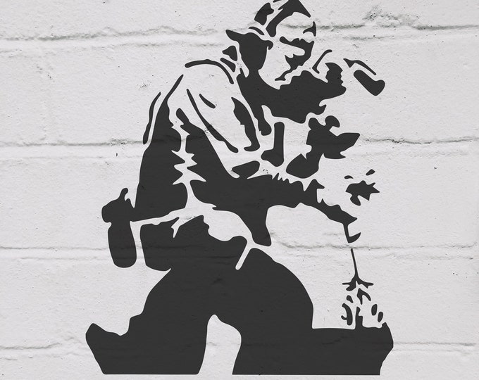 Life is Beautiful Banksy Stencil Reusable DIY Craft Graffiti Street Art ...