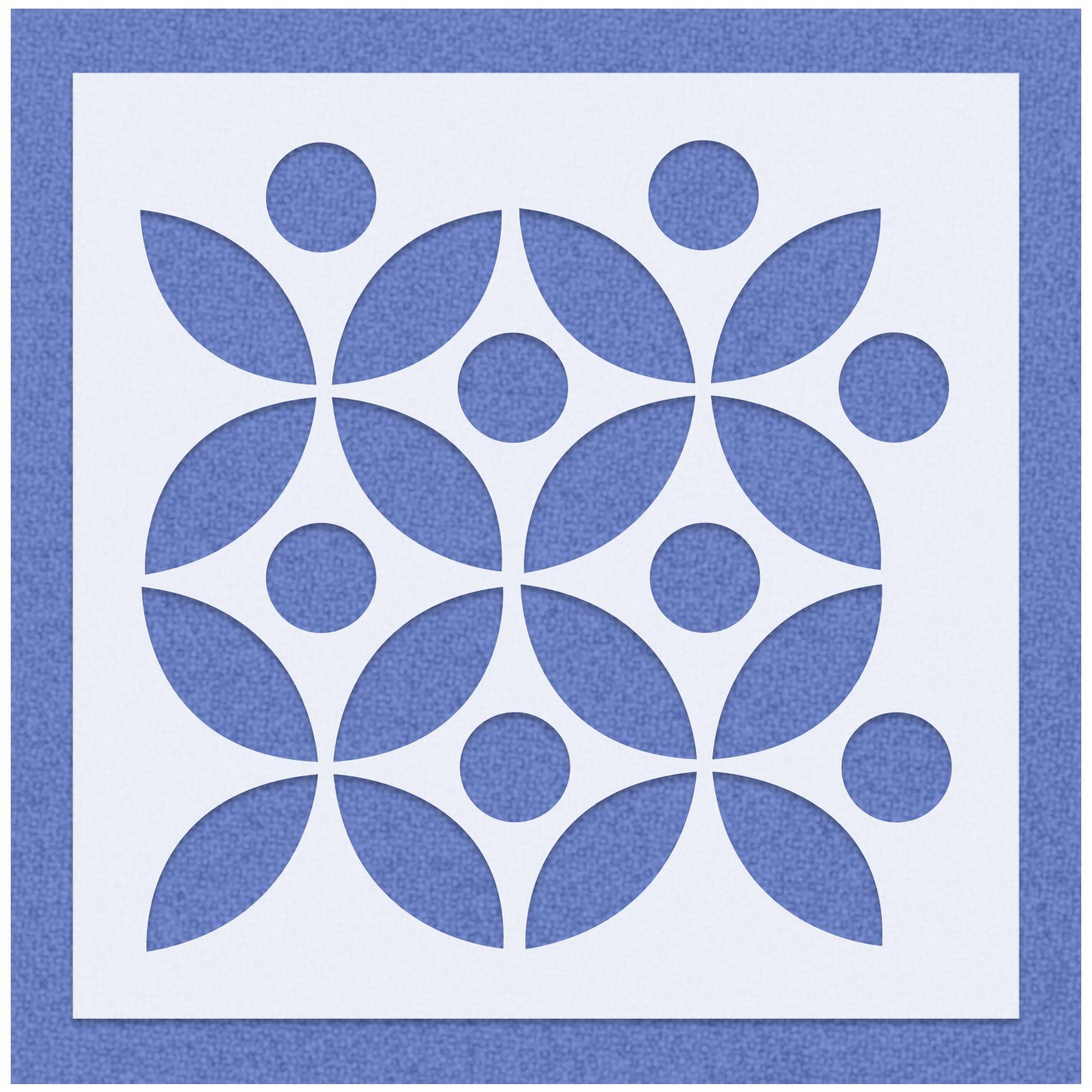 Printing & Printmaking Hypnotical Circular Leaf Pattern Stencil Laser ...