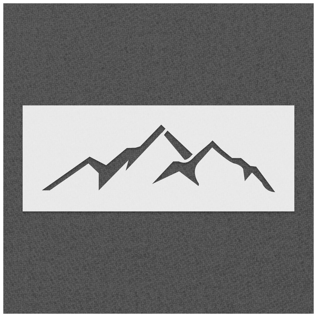 Mountain Stencil 14mil Mylar Stencil Reusable Durable and - Etsy