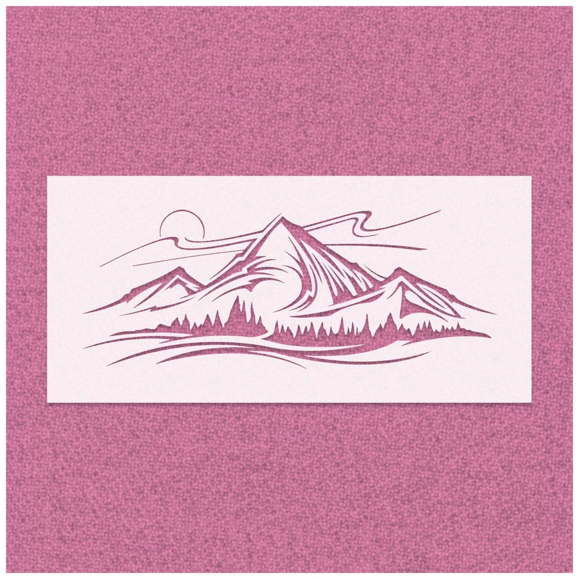 Mountain Range Stencils Reusable Stencil for Painting - Etsy