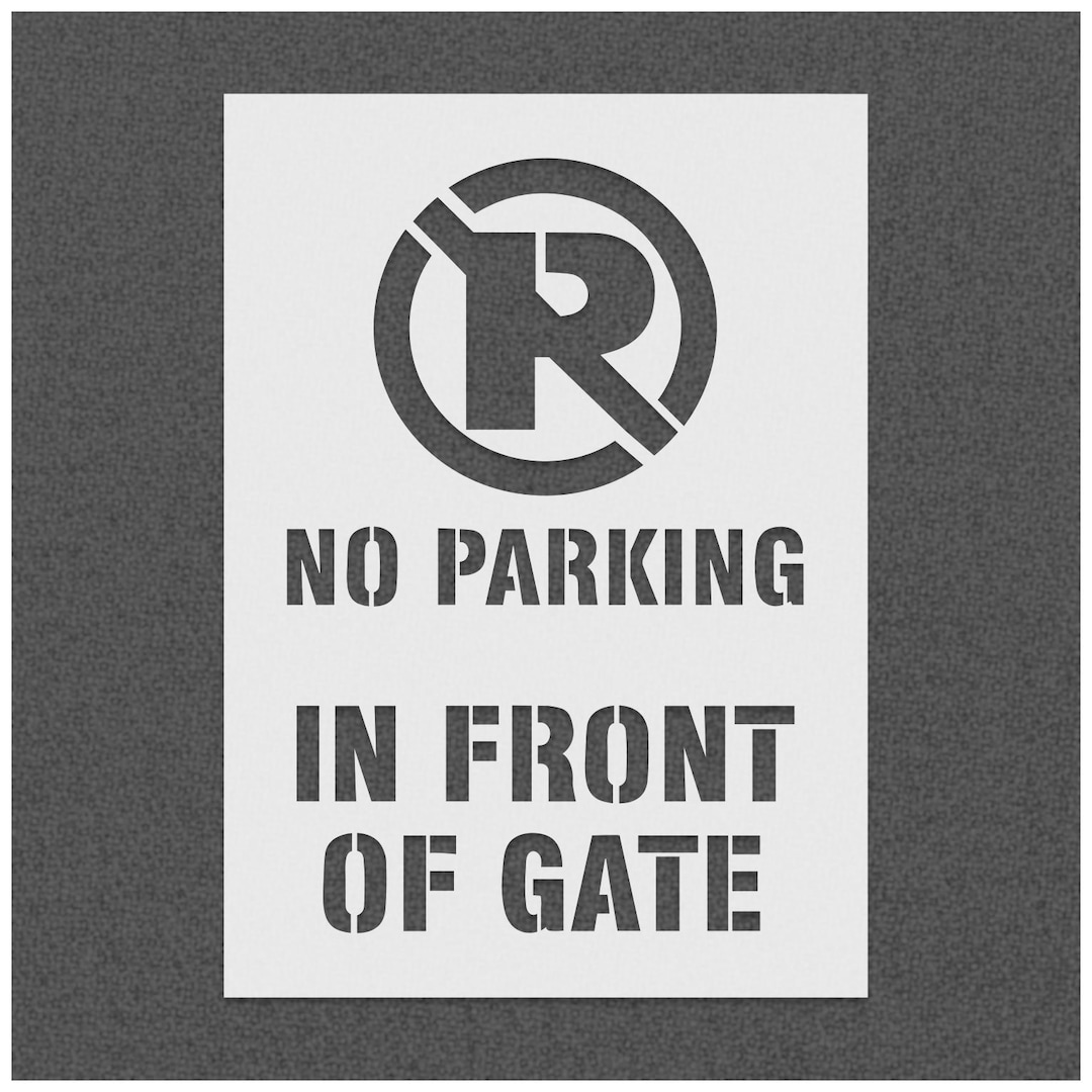 No Parking Stencil, Property Street Road Sign Stencils, 14mil Mylar ...