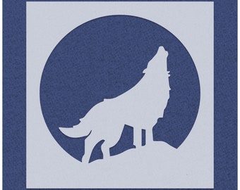 Howling Wolf Stencil 14mil Thick Mylar Stencils Reusable | Etsy