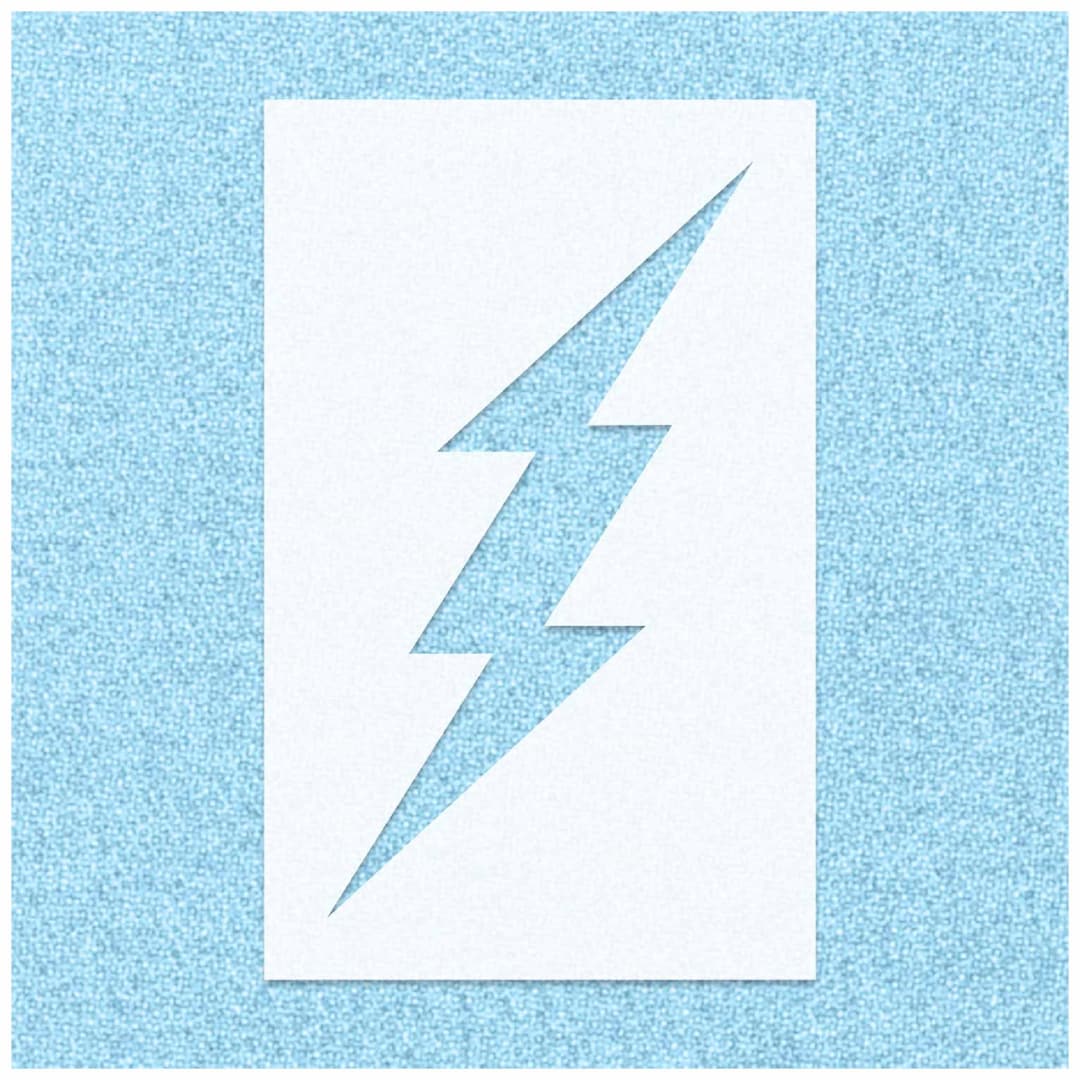 Lightning Bolt Stencil Durable Bolt Stencil Custom Stencils Template ...