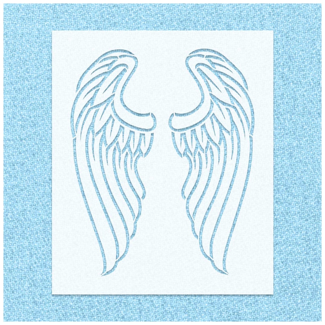 Angel Wings Stencil, Wing Silhouette Henna Tattoo Design, Feather ...