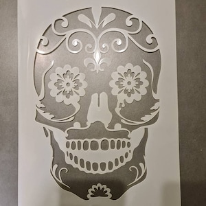 Mexican Sugar Skull Stencil , Skull Stencils for Day of the Dead Decor ...