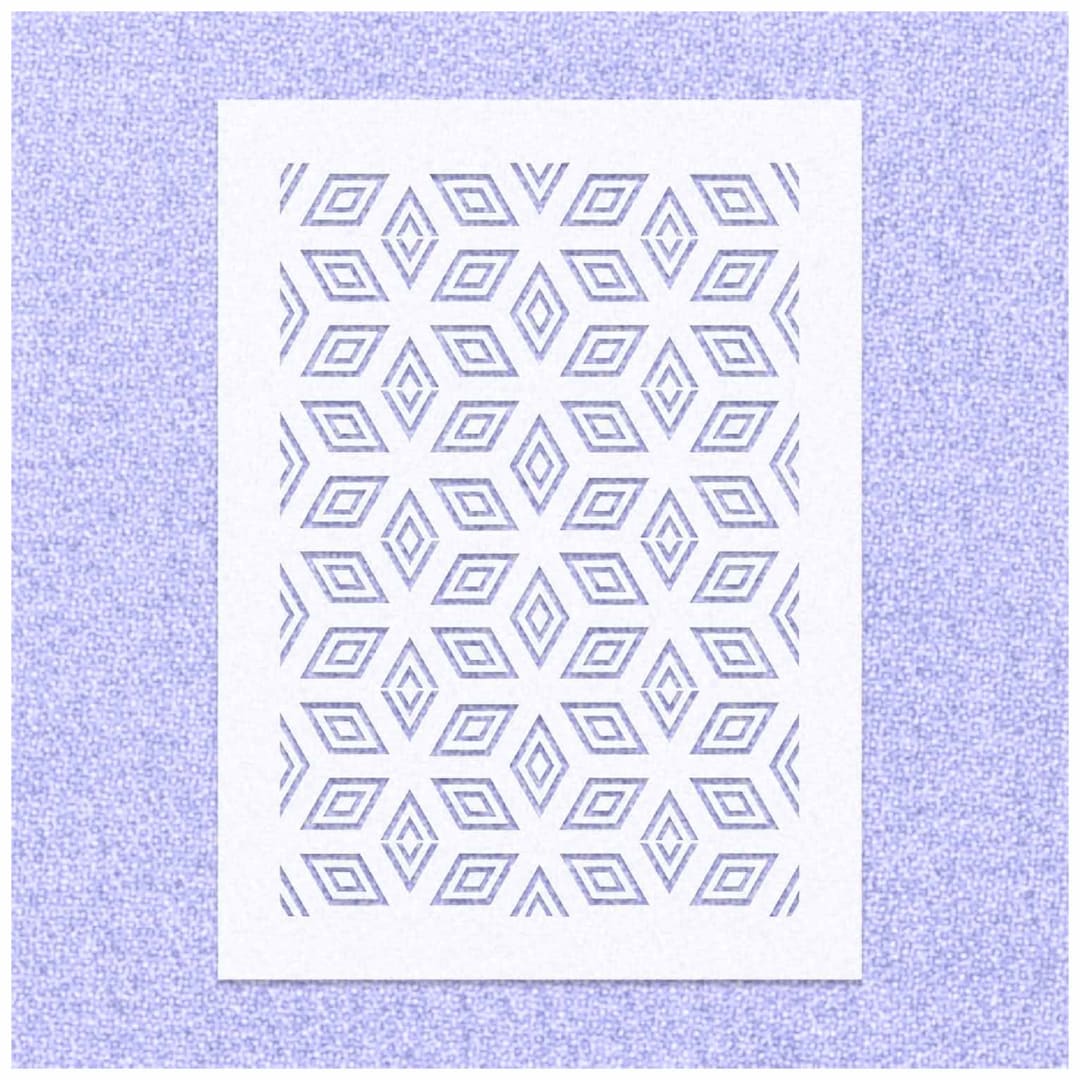 Seamless Diamond Pattern Stencil | Diamond Stencil for Wall | Large ...