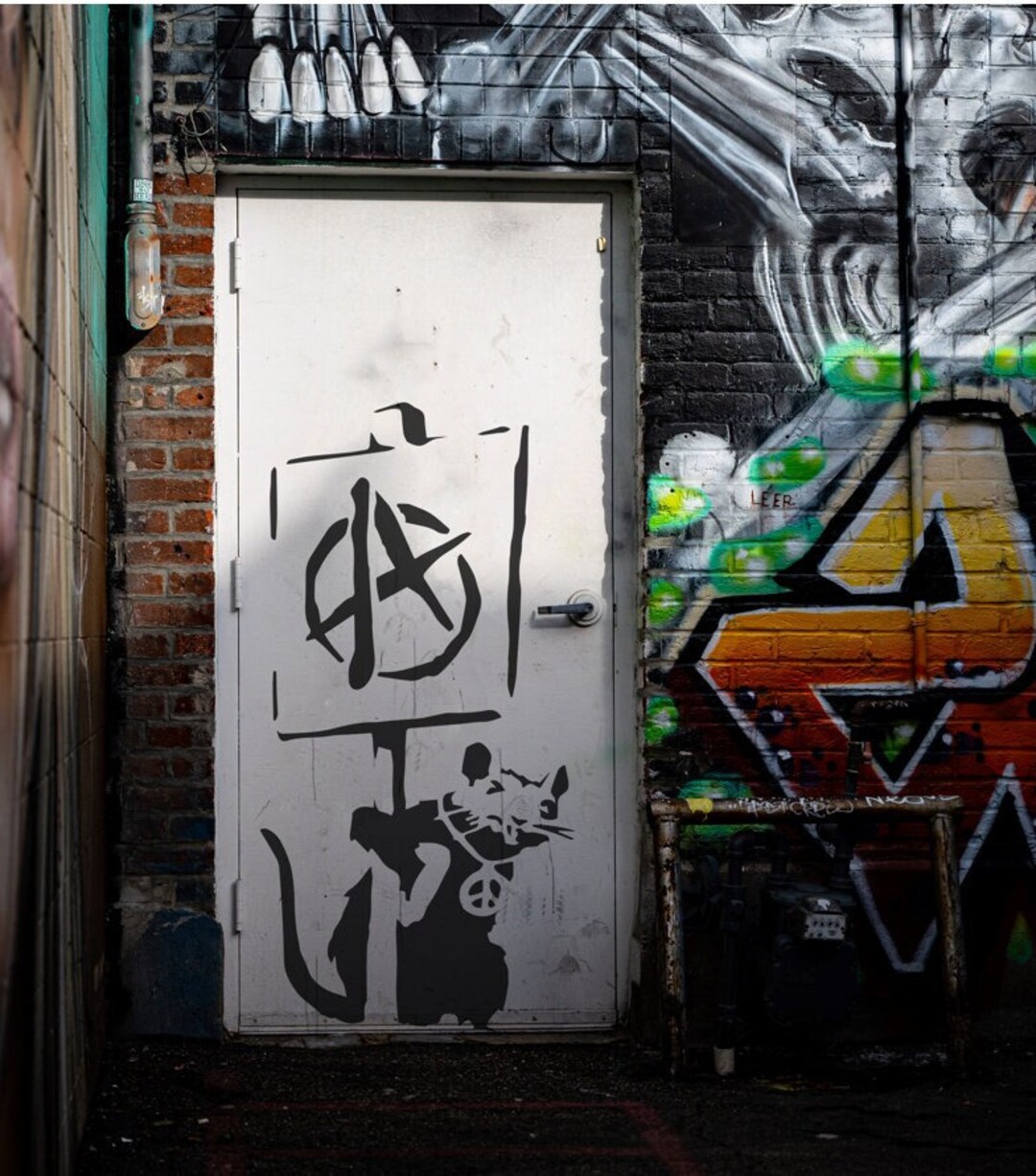 Banksy-inspired Anarchy Rat Stencil: Reusable Urban Art Template for ...