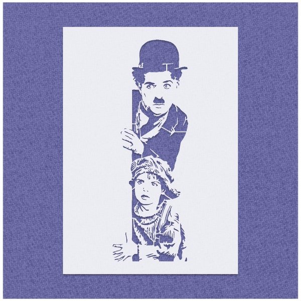 Charlie Chaplin Stencil - Etsy