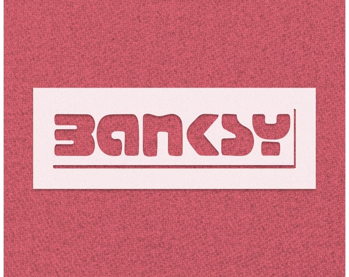 Banksy Signature Name Tag Stencil, Urban Art, Bansky's Artwork, Spray ...
