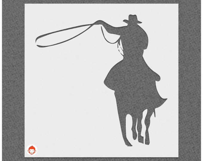 Cowboy Bucking Bronco Stencil High Quality 14mil Mylar Stencil Reusable ...