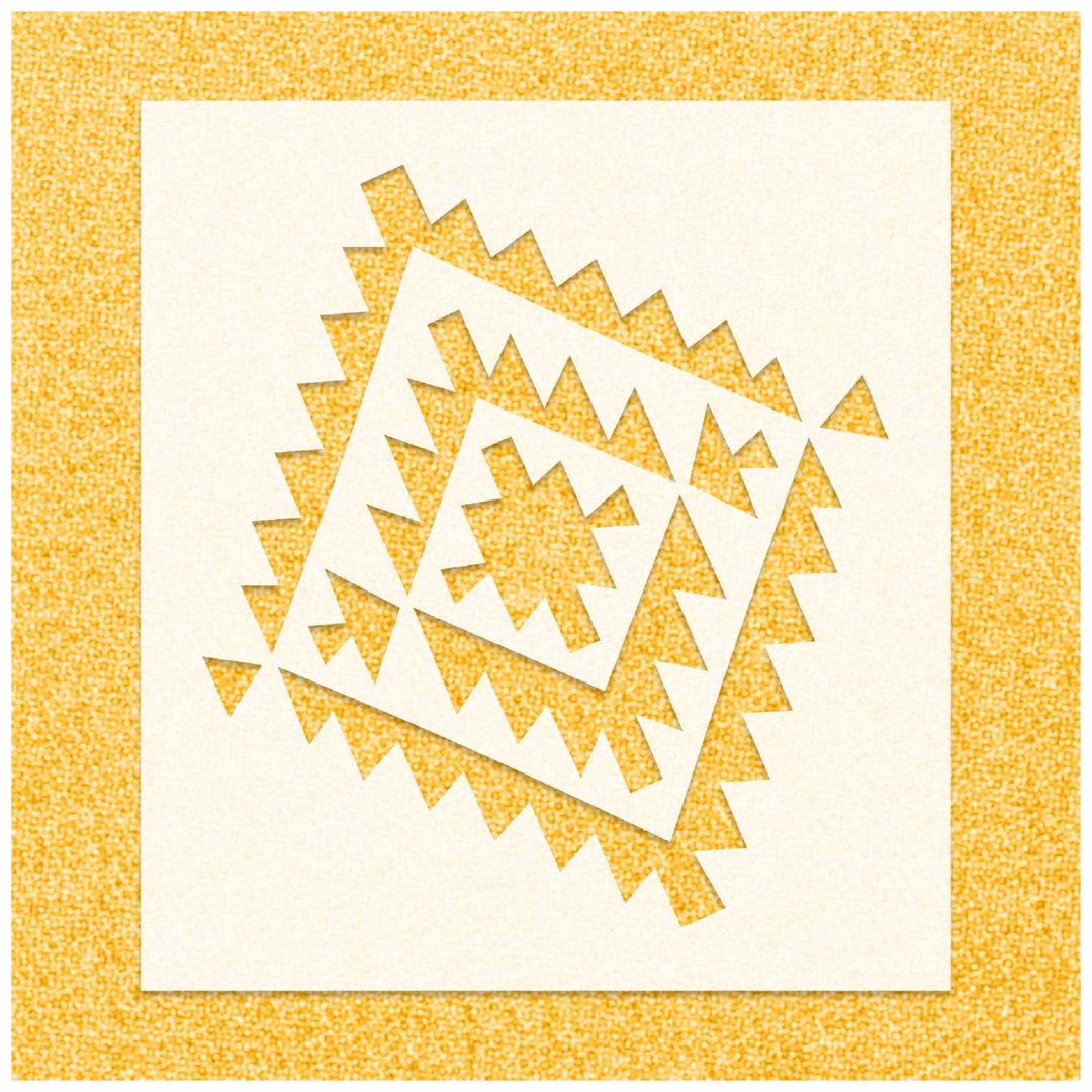Aztec Stencil | Cricut Stencils | Geometric Design Traditional Stencil ...