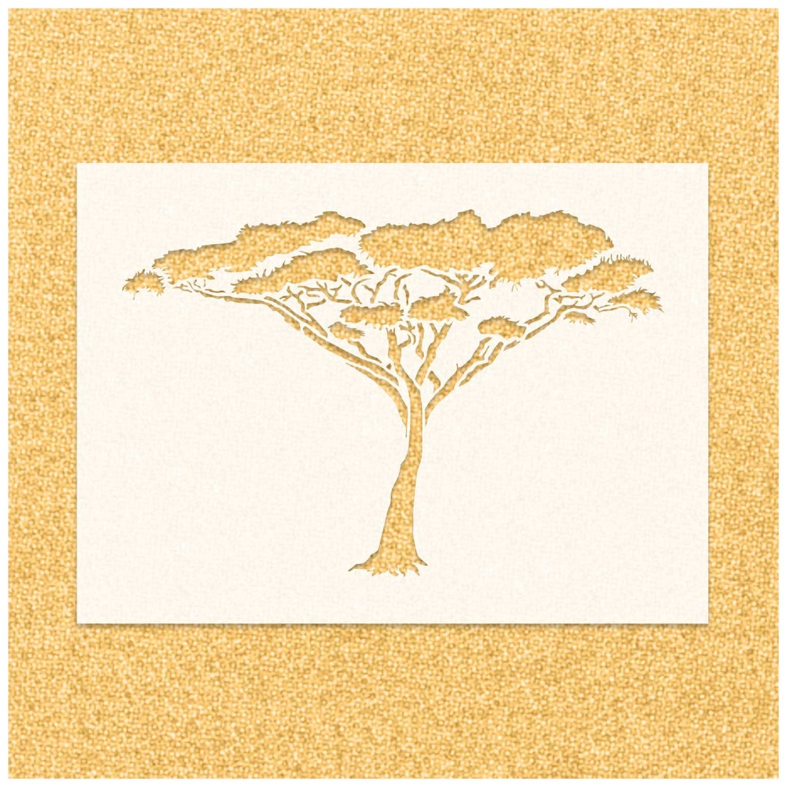 Acacia Tree Stencil Customs Stencil Reusable Stencils for - Etsy