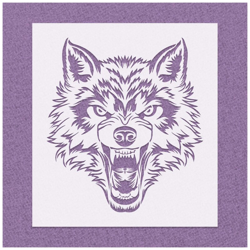 Wolf Stencil - Etsy