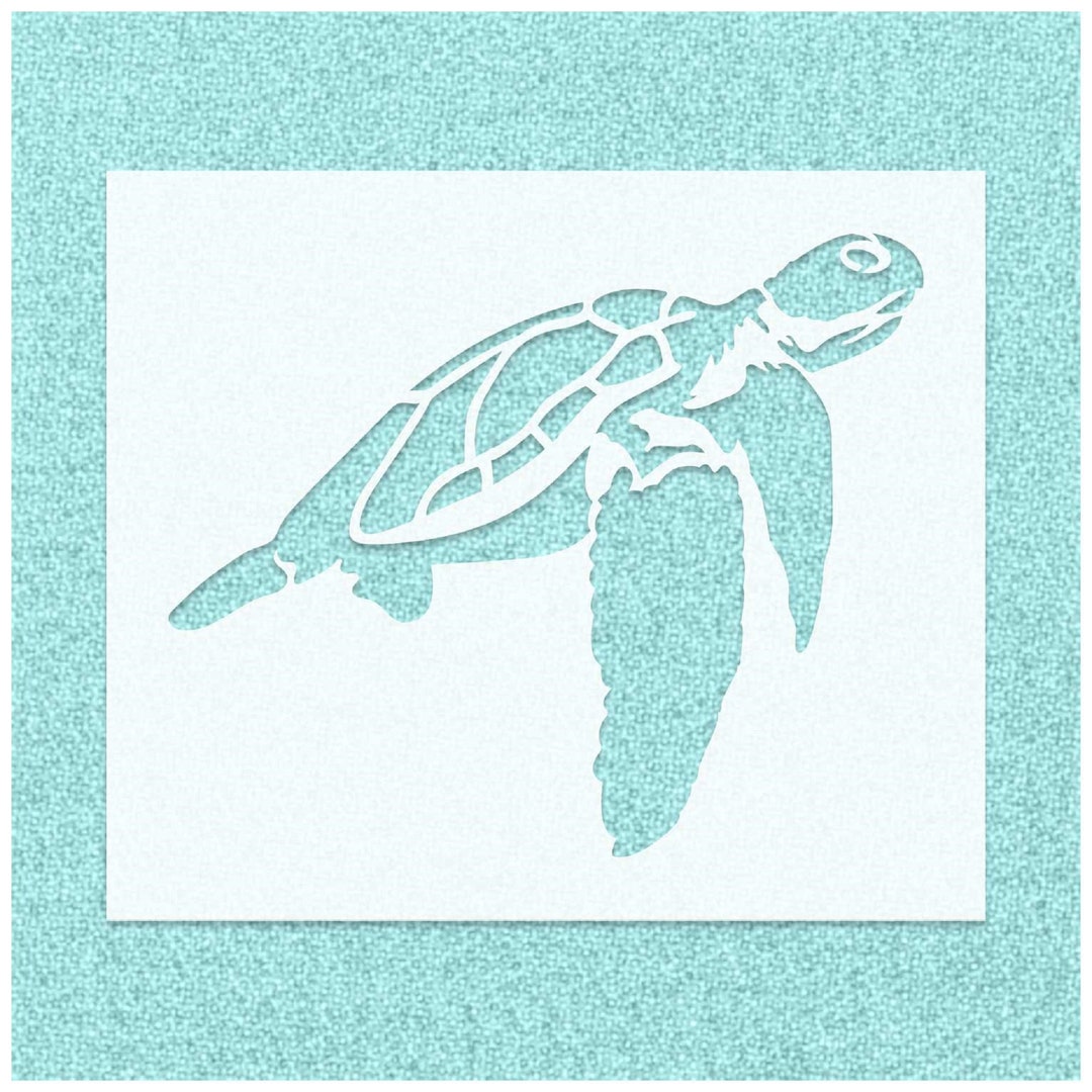 Sea Turtle Stencils | Ocean Stencils Template | Reusable Stencils for Painting | Airbrush ...
