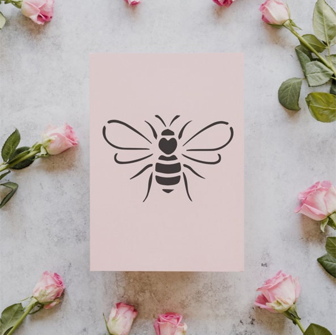 Queen Bee Stencil Coffee, Bumblebee for Cake Decor, Baking Stencils ...