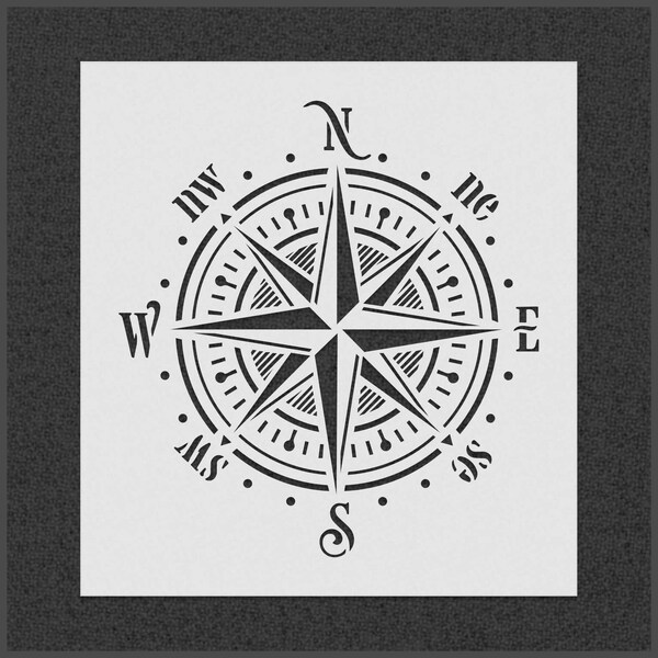 Compass Rose Stencil - Etsy