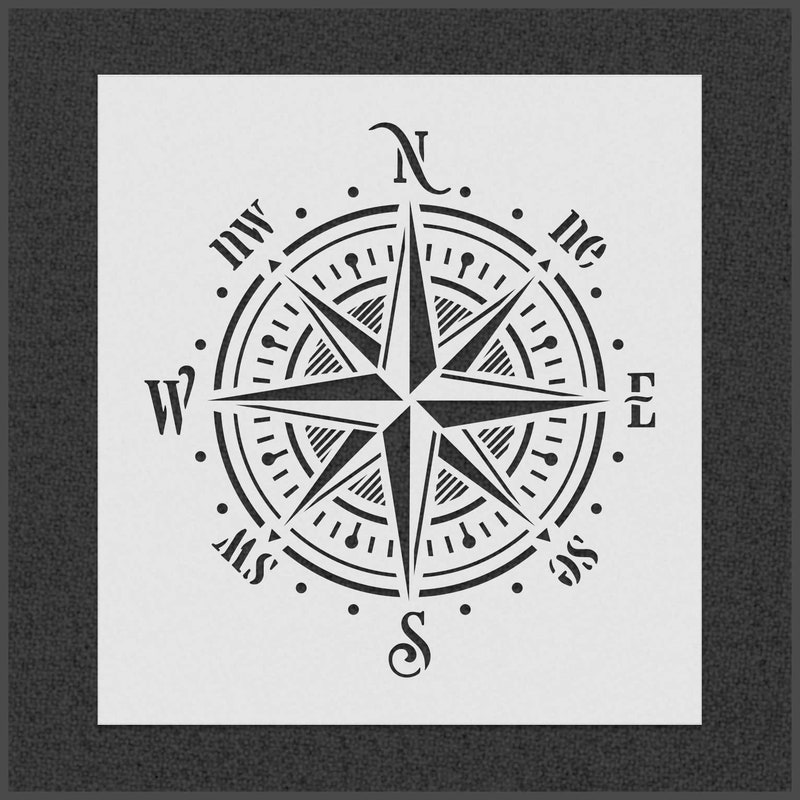 Compass Rose Stencil - Etsy