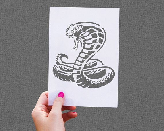 Snake Stencil Reusable DIY Craft Mylar Stencil for Textile | Etsy