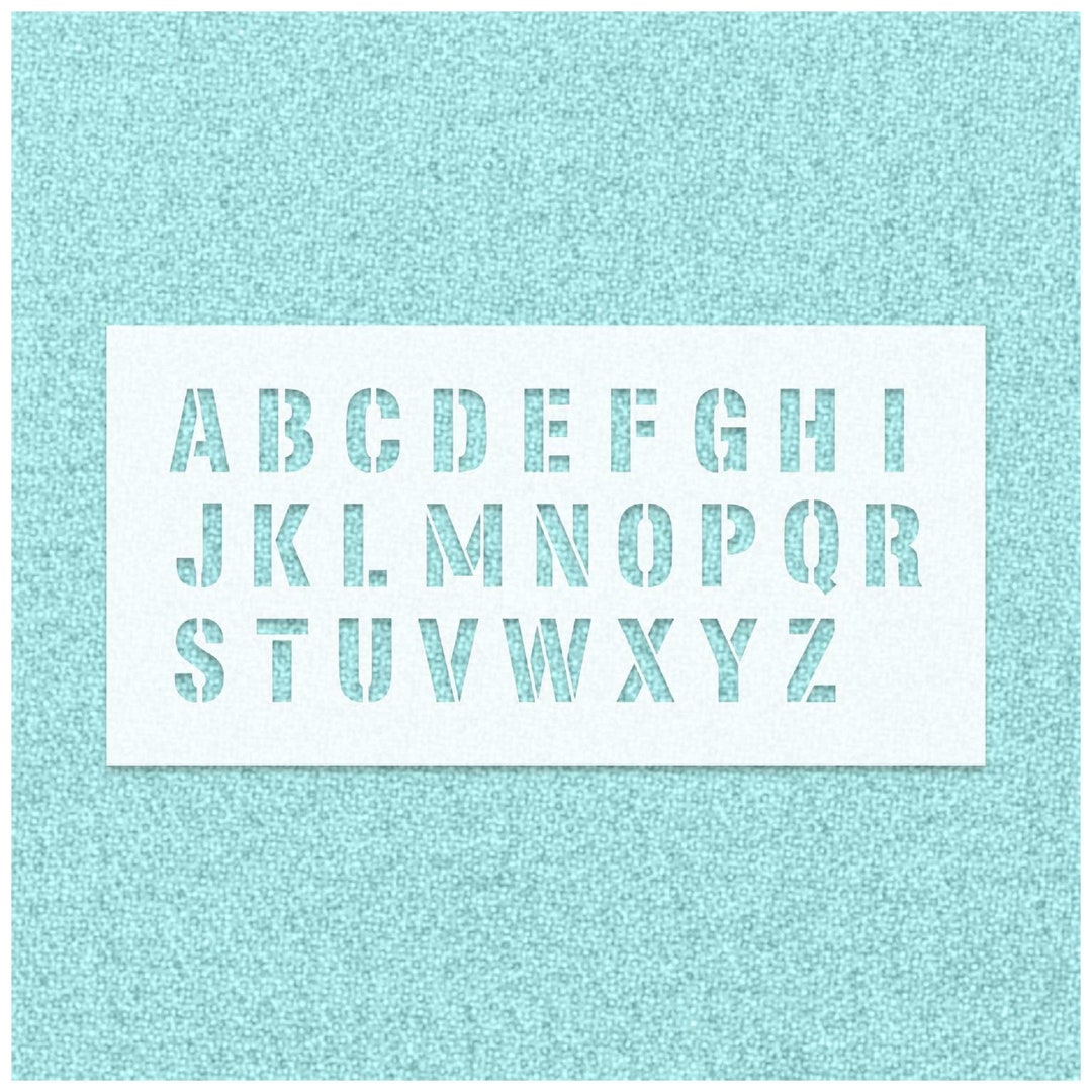 Reusable English Alphabet Stencils for Painting & Crafts: Nursery Decor ...