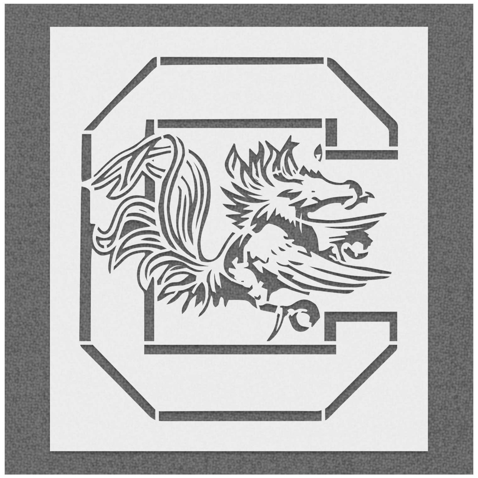 South Carolina Gamecocks Logo Stencil - Mascot SC Gamecocks Stencil ...