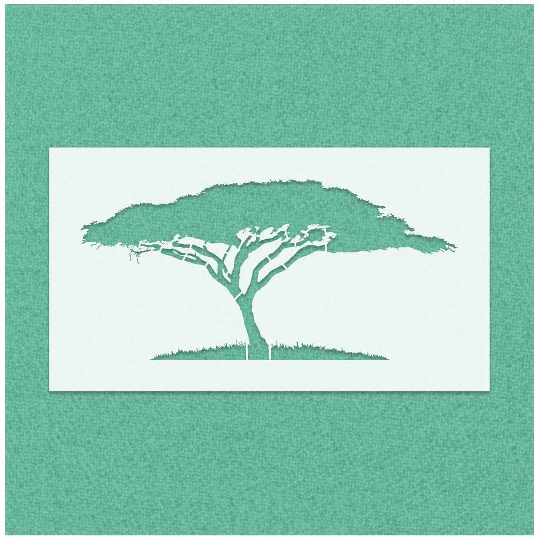 Tree Standing Alone Stencil, Trees, Nature, 14mil Mylar Stencil ...