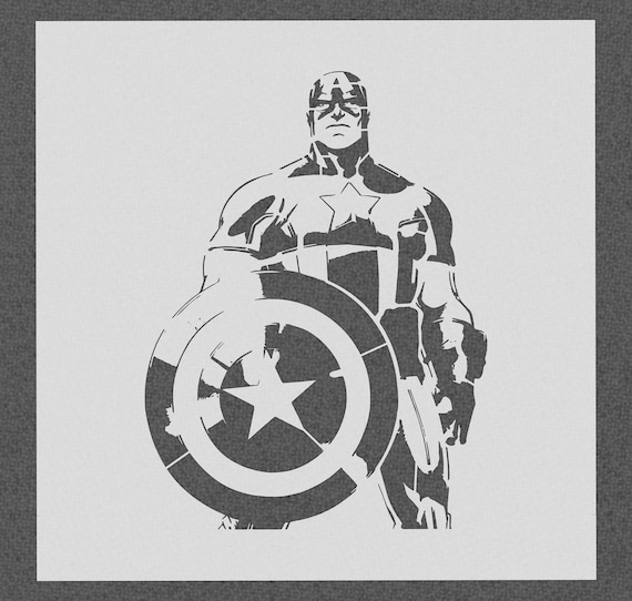 Captain America Stencil Marvel Avengers 14mil Mylar | Etsy