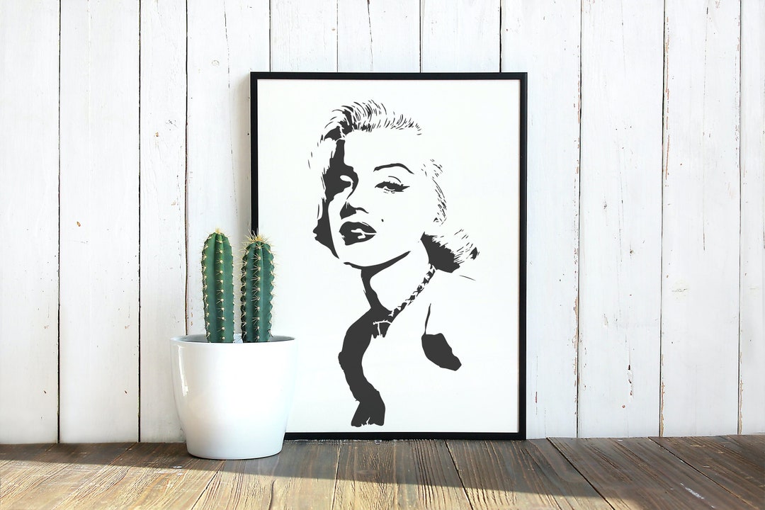 MARILYN MONROE Stencil - Canvas Pop Art Stencil - DIY Fashion Home ...