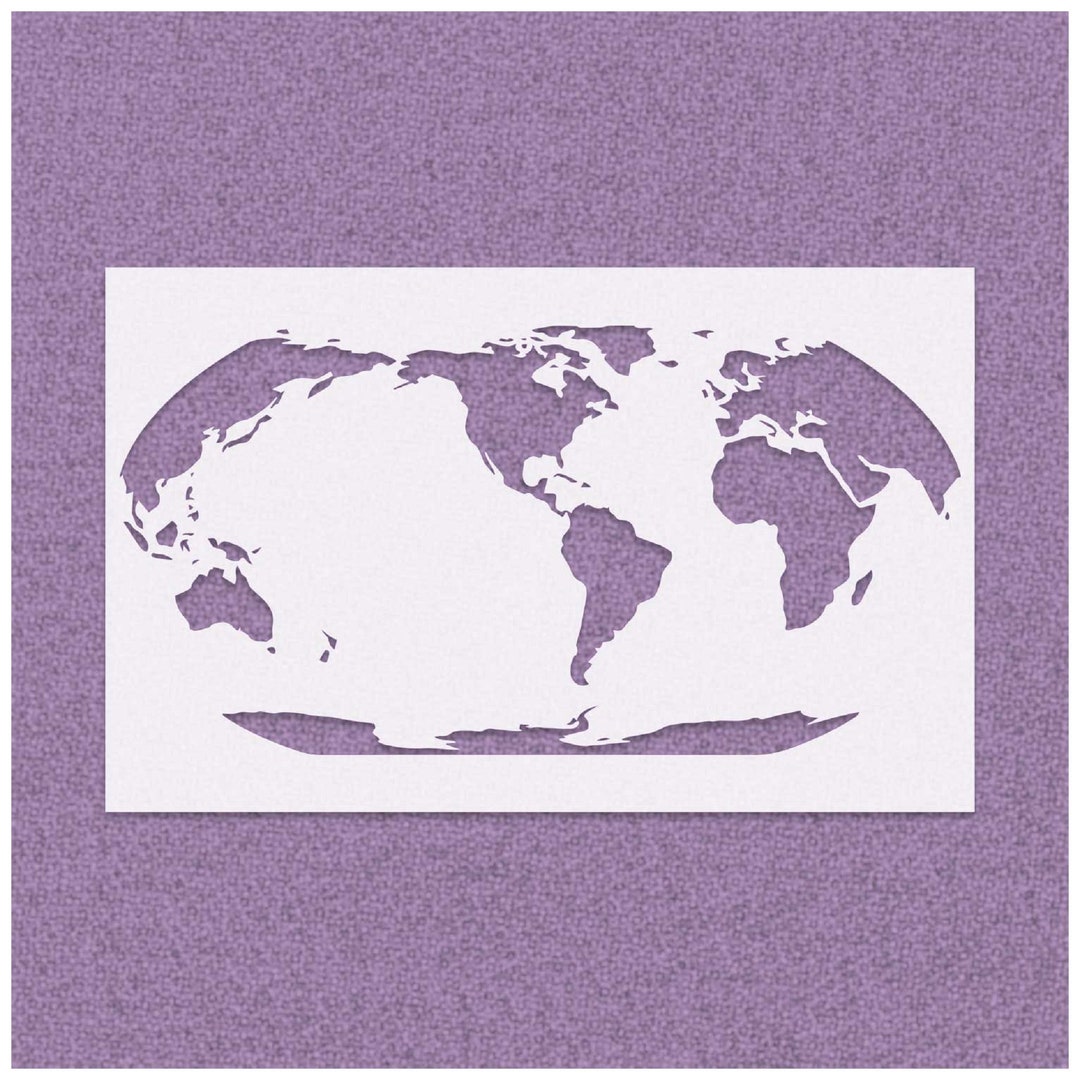 World Map Stencil | World Atlas Stencil | Map of the World Stencils ...