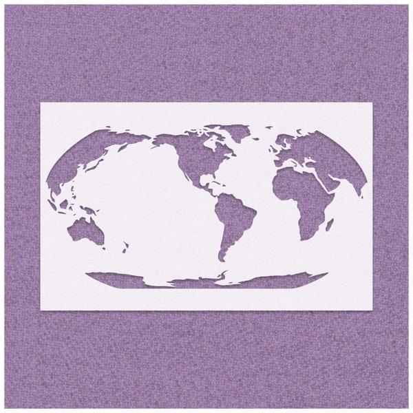 World Map Stencil - Etsy