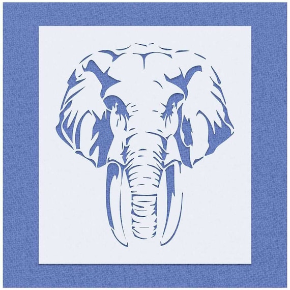 White Elephant Stencil White Elephant On Dark Wood Poster Print By