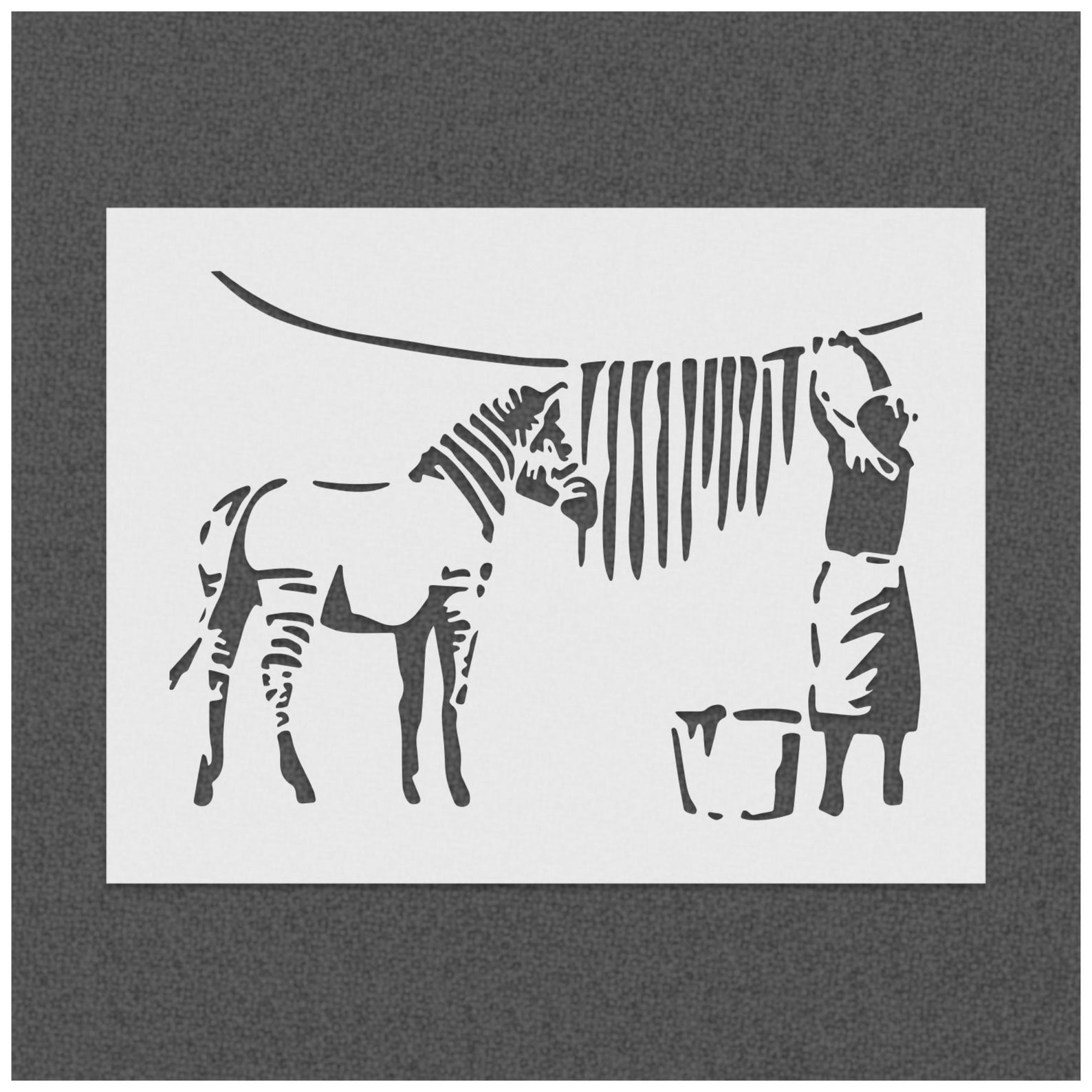 Banksy Washing Zebra Stripes Stencil Reusable Decor Stencils - Etsy