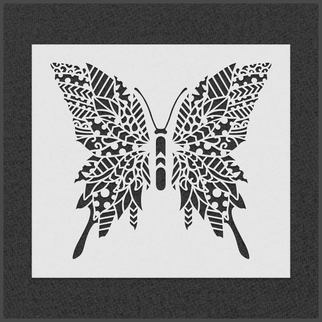 Ornate Butterfly Stencil - Monarch Stencils - Intricate Butterfly Wings ...