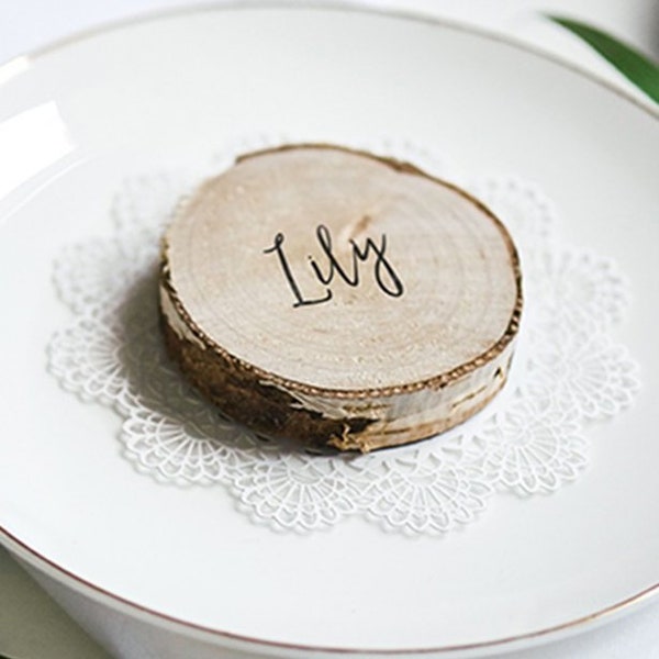 Log Place Card - Etsy