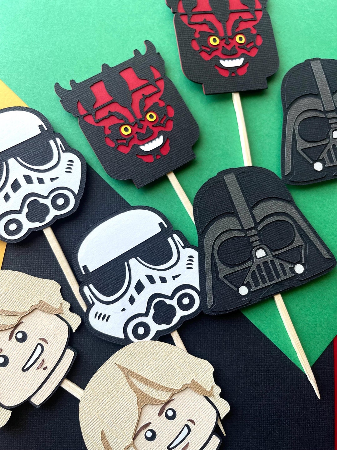 Star Wars Minifigure Cupcake Topper, Star Wars Cake Topper, Star Wars ...