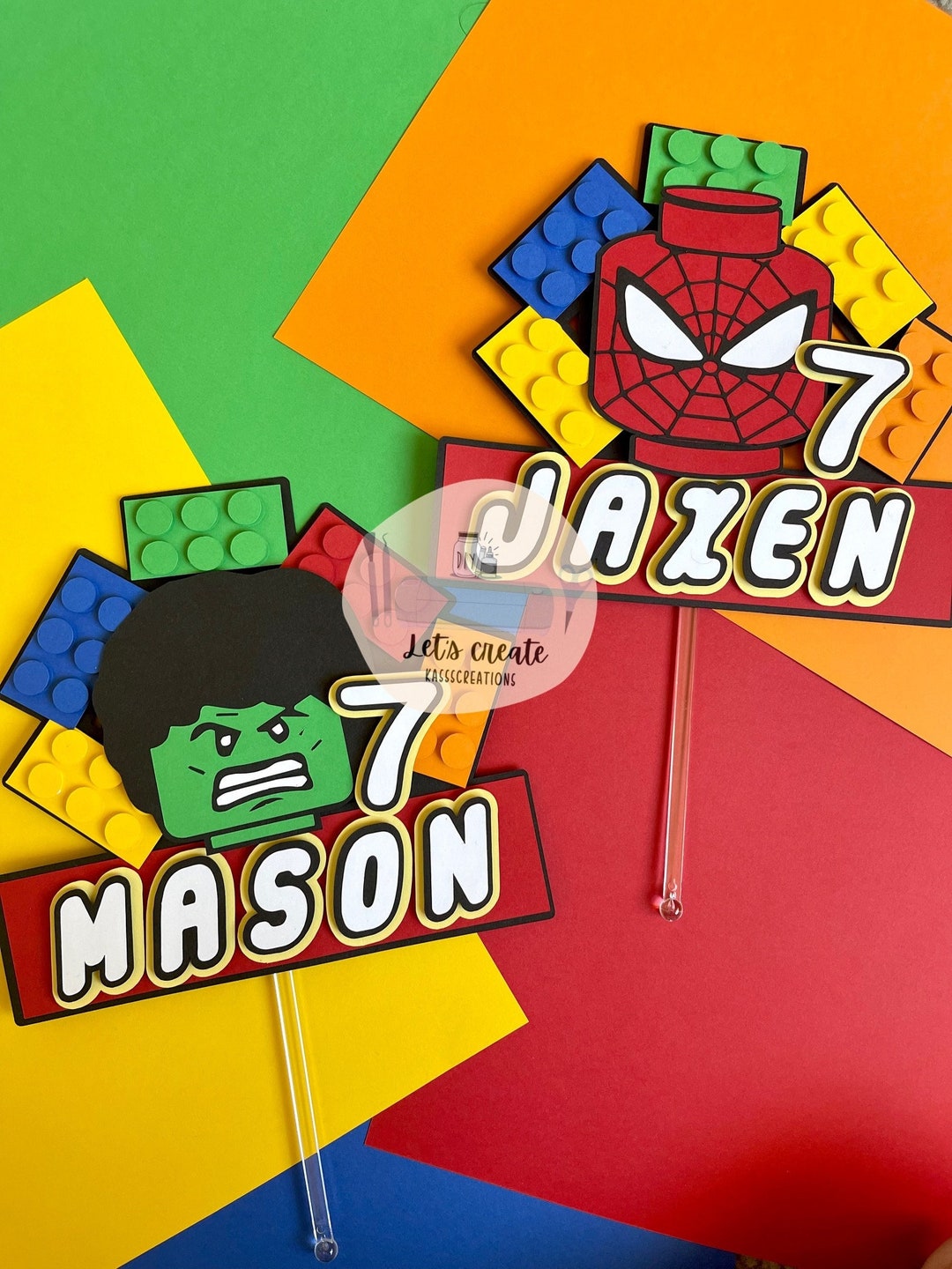 Brick Spiderman Cake Toper, Superhero Cake Topper - Etsy