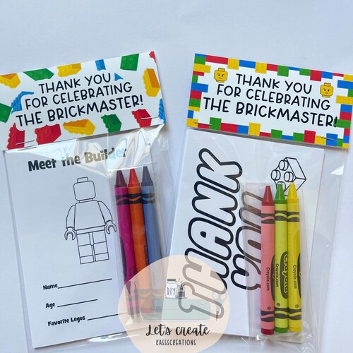 Building Blocks Birthday Favor Tags // Party Thank You // - Etsy