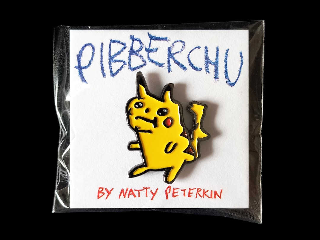 PIBBERCHU Overstimulated Yellow Pika Enamel Pin Badge – Nerd, Geek ...