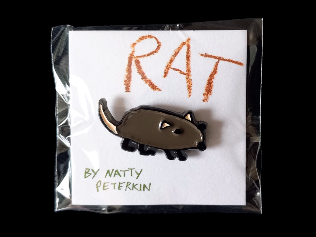 RAT Enamel Pin Badge by Natty Peterkin - Etsy