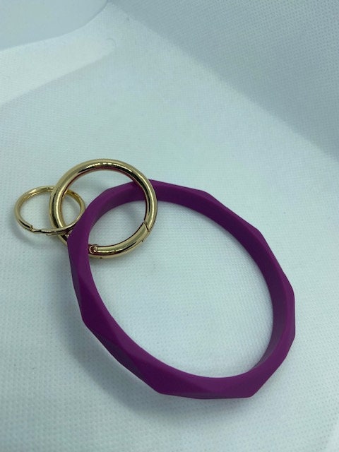 Purple Key Chain, Purple Bracelet, Key Chain Bracelet, Gift for Women ...