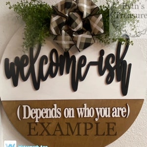 Welcomeish Sign Funny Welcome Sign DIY Door Sign DIY Sign - Etsy