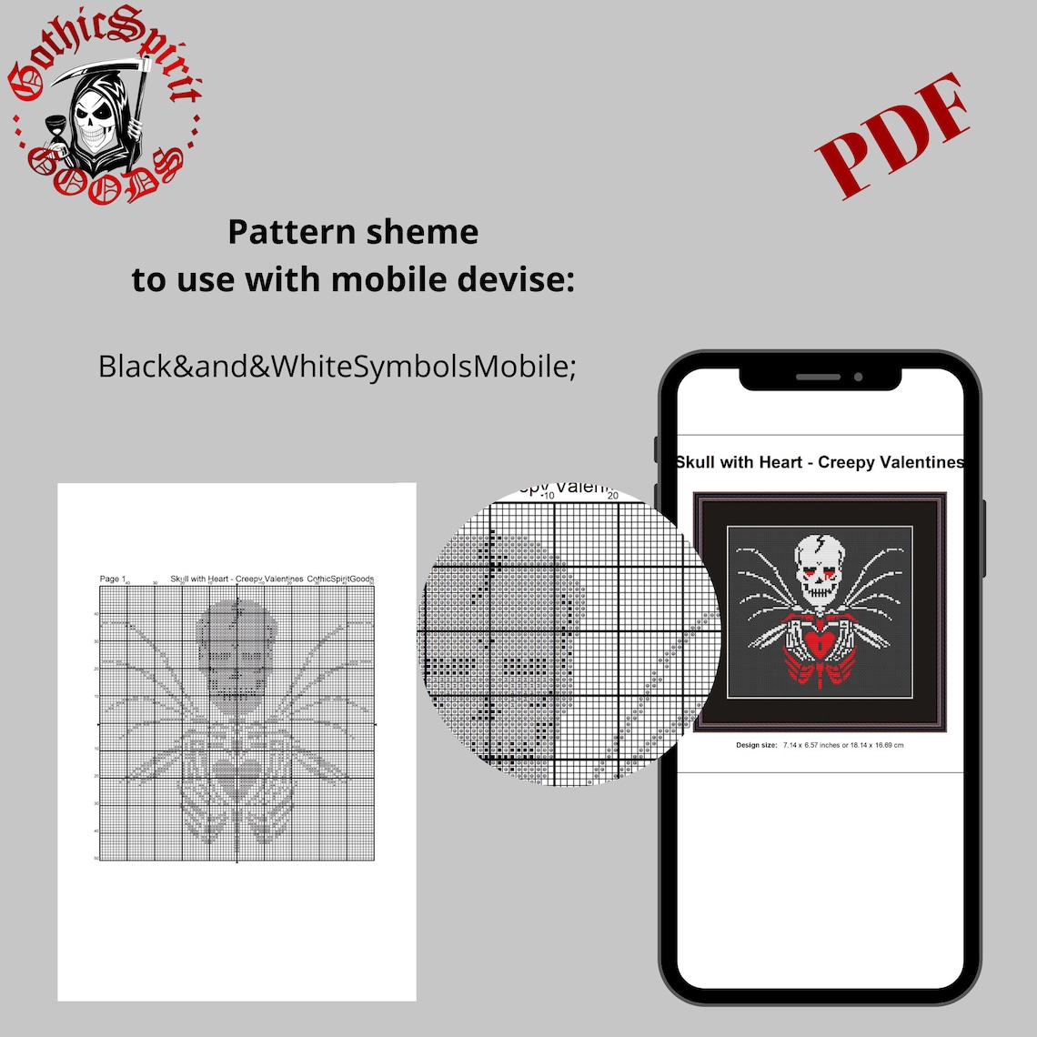 Screaming Scull Gothic Cross Stitch Pattern for Black Fabric | Etsy