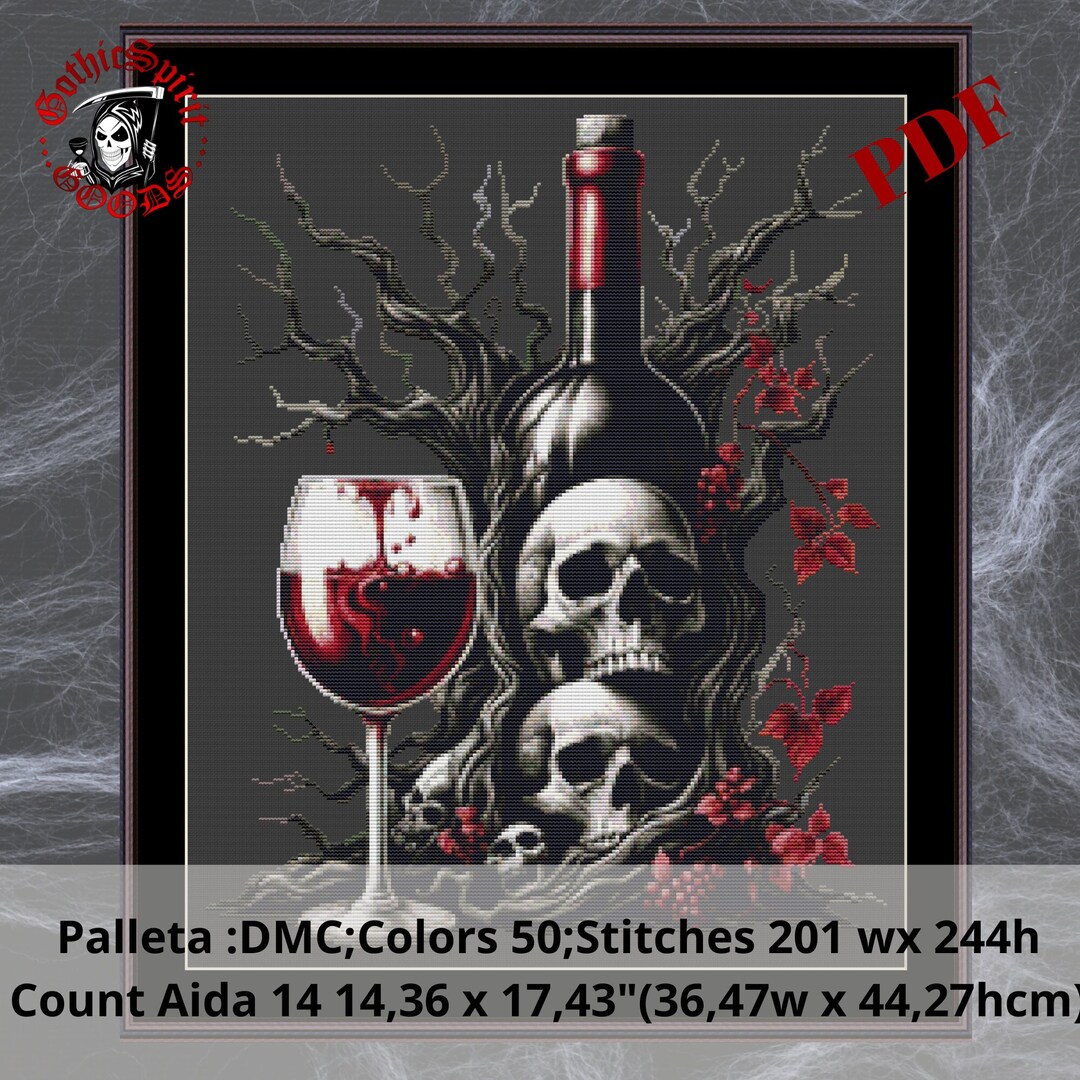 Gothic Creepy Valentines , Gothic Cross Stitch Pattern for Black Fabric ...
