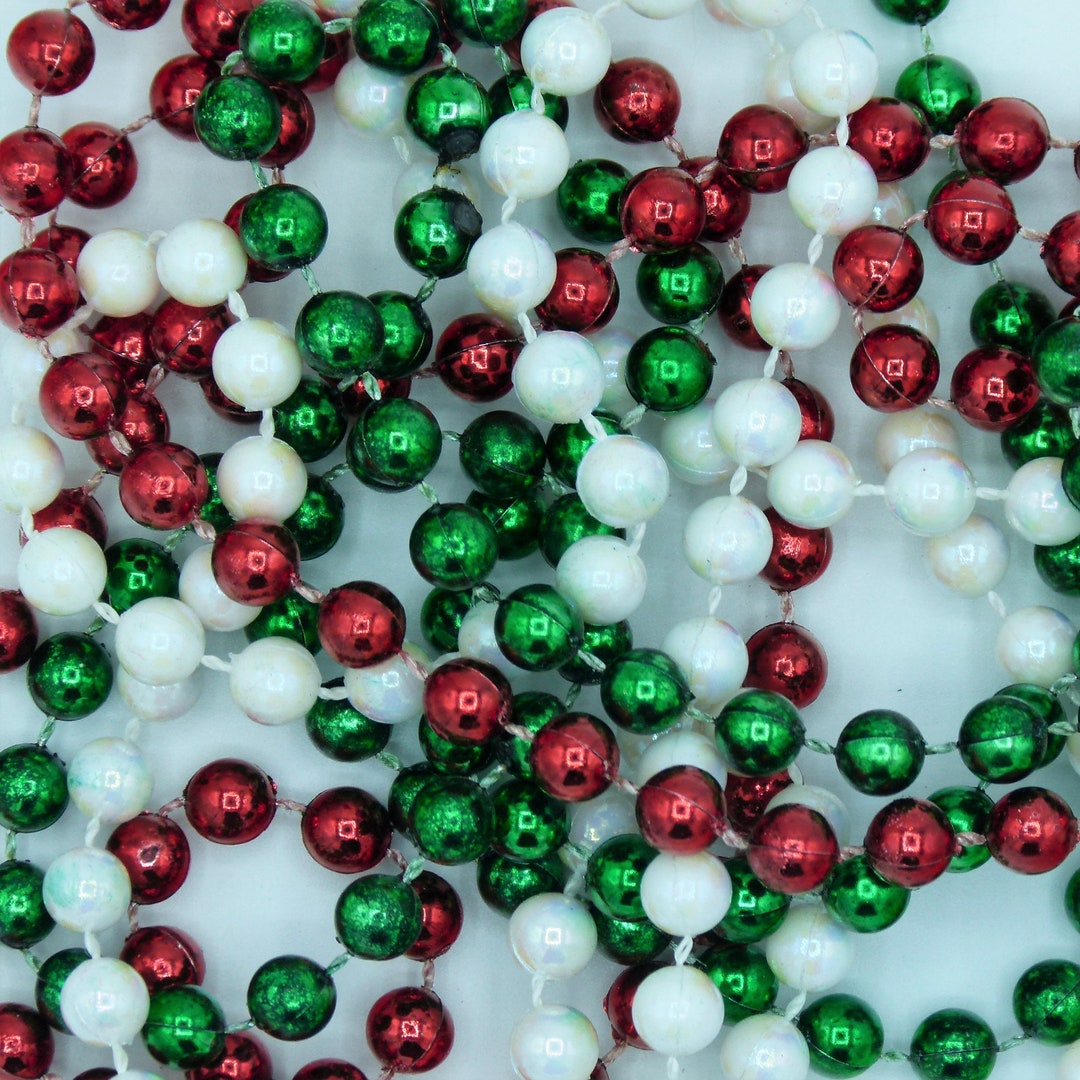 Italian Pride Mardi Gras Bead Necklaces 33" - Set of 3 - Etsy