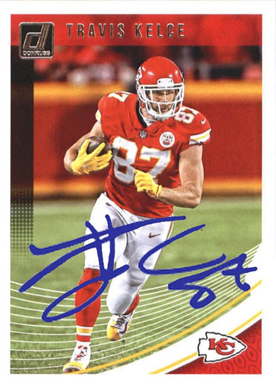 Art & Collectibles Memorabilia Travis Kelce autographed card etna.com.pe
