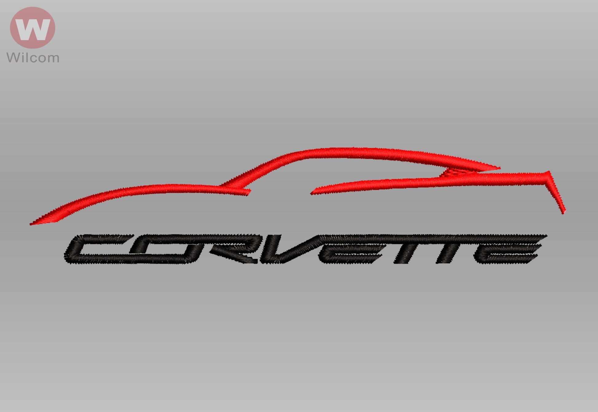 Corvette car Machine embroidery design 3 sizes | Etsy