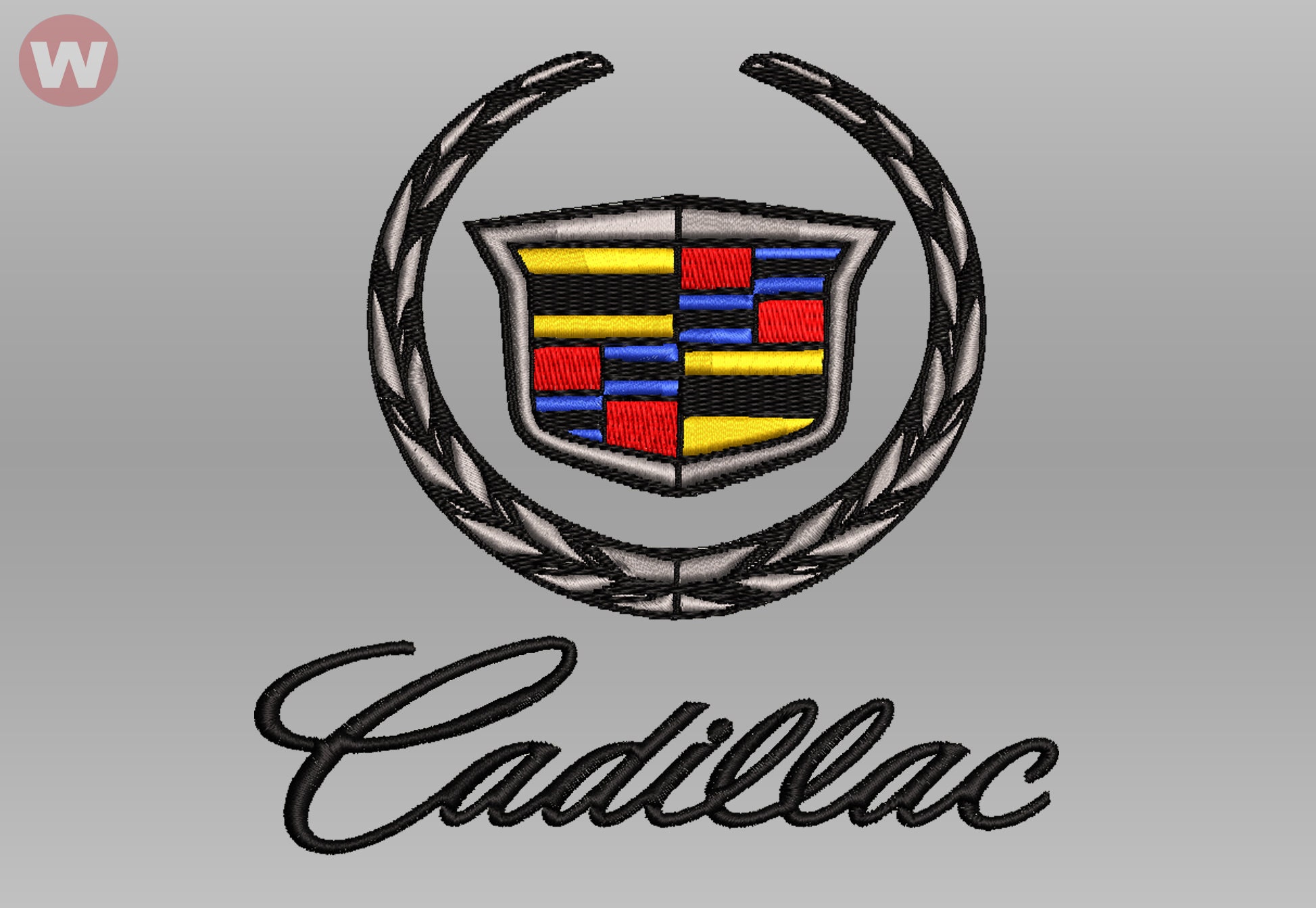 Cadillac logo Machine embroidery design 4 sizes | Etsy