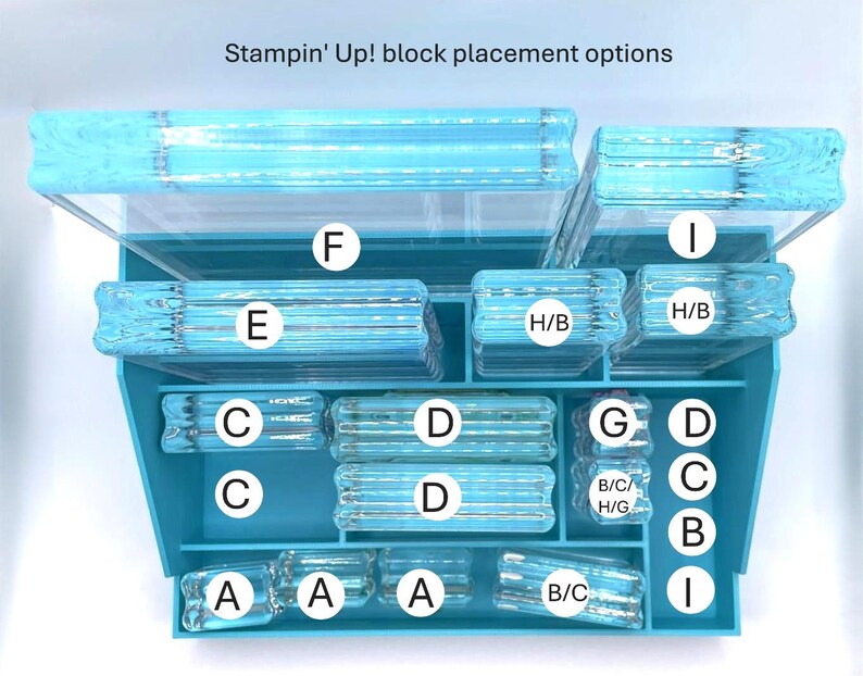 Acrylic Stamp Block Organizer Block Storage Caddy Gift for Stamp ...